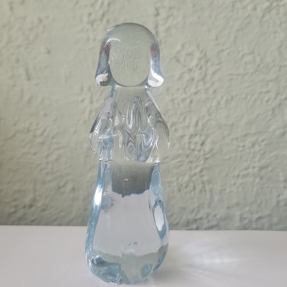 Accents | Vintage Art Glass Angel Figurine Paperweight 65 Tall Heavy ...